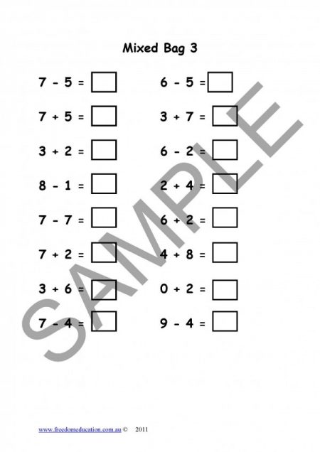 Year 1 Maths – Mental Maths 2 - Freedom Education